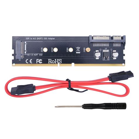 ddr2 3 4轉接卡通用款ddr記憶體卡槽轉m 2 ngff ssd b key轉接板 露天市集 全台最大的網路購物市集