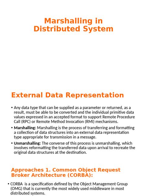 54 Marshalling In Distributed System Pdf Common Object Request Broker Architecture Object