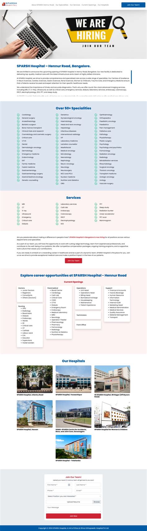 Shiva Sheshendra On Linkedin Career Sparshhospital Hennurroad Bangalore Hiring