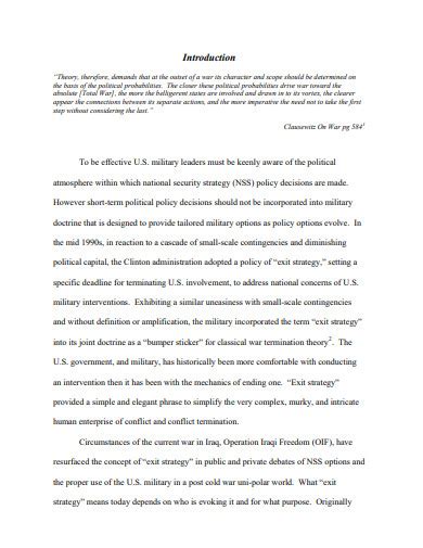 Exit Strategy Examples To Download