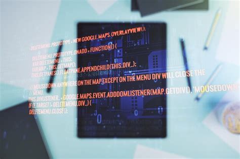 Premium Photo Double Exposure Of Abstract Programming Language