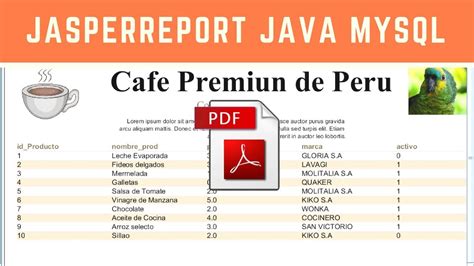 Jasperreport Con Parámetros E Imágenes Java Mysql Youtube