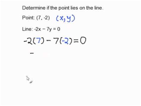 Determine If A Point Lies On A Line In Standard Form YouTube