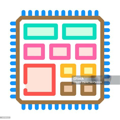 Microcontroller Electrical Engineer Color Icon Vector Illustration Stock Illustration Download