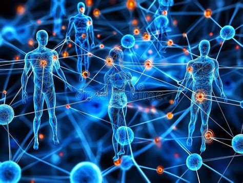 digital representation of human connections with glowing synaptic nodes