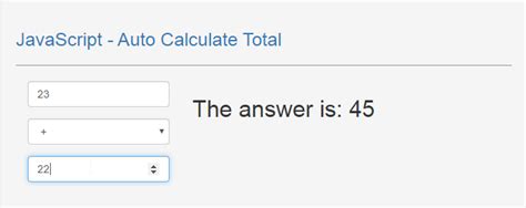 Javascript Auto Calculate Total Sourcecodester