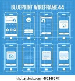 Mobile Wireframe App Ui Stock Vector Royalty Free 492149290 Shutterstock