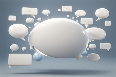 premium photo elevate your conversations 3d white speech bubble pins
