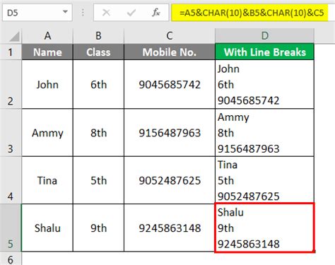 Line Break In Excel How To Insert Line Break In Excel