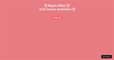 Cursor Animate Codesandbox