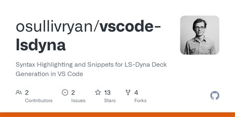 Github Osullivryan Vscode Lsdyna Syntax Highlighting And Snippets For Ls Dyna Deck Generation