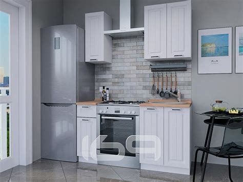 Прямая кухня Прага-21 Белое дерево Белый 2132х1500х600 — купить ...