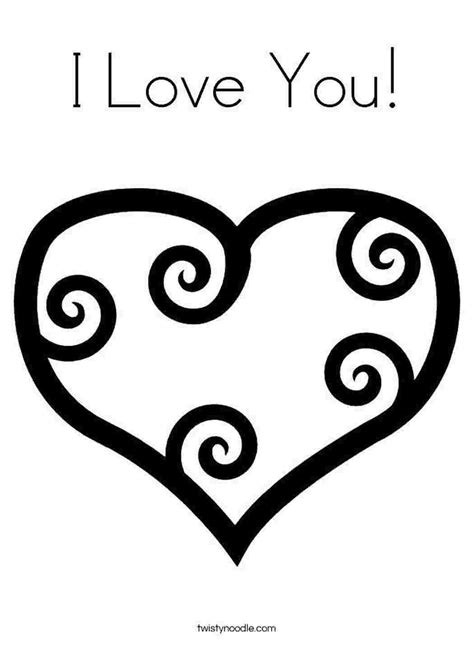 Раскраска Сердечко С Сердечко с авитками