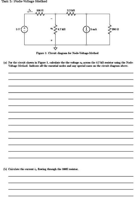 Solved Texts Dk1r Node Voltage Method 100 2212 Ω 0s Figure 1 Circuit Diagram For Node