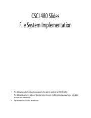 Learning Module File Implementation Pdf CSCI Slides File System Implementation