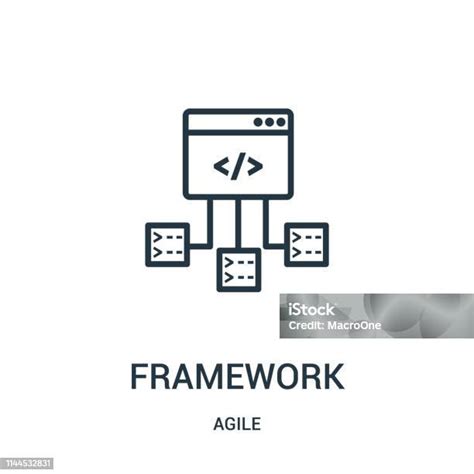 민첩 한 컬렉션에서 프레임 워크 아이콘 벡터입니다 얇은 라인 프레임 워크 개요 아이콘 벡터 일러스트 레이 션입니다 0명에 대한 스톡 벡터 아트 및 기타 이미지 Istock