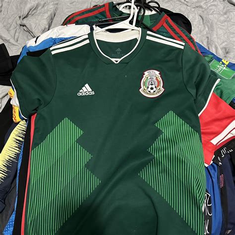 Mexico National Team Green And White Adidas Jersey Depop