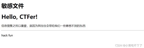 Buuctf 第一章 Web入门 常见的搜集 Csdn博客