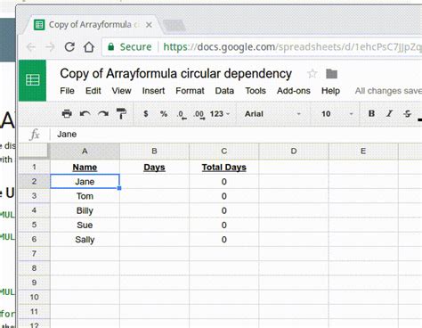 If Statement Using Arrayformula For A Running Total Causes A Circular Reference Stack Overflow