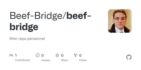 GitHub Beef Bridge Beef Bridge Mon Repo Personnel