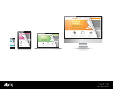 Css Html Php Responsive Web Design Concept Vector Stock Vector Image Art Alamy