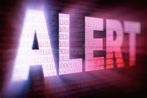 Glowing Red Binary Code On Screen With Word Digitalisierung German For