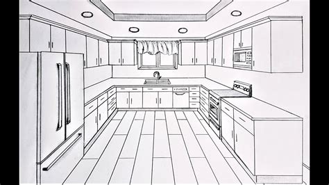 How To Draw A Kitchen In Two Point Perspective Design Talk