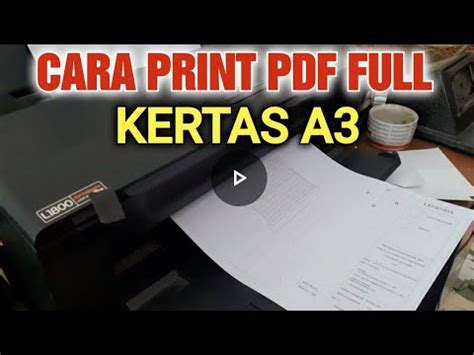 Cara Print Pdf Full Kertas A3 YouTube