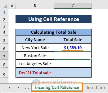 How To Link Cell To Another Sheet In Excel 7 Methods ExcelDemy