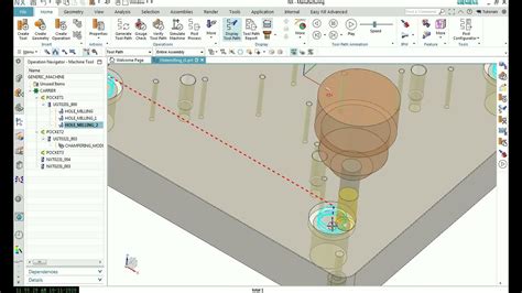 สอน siemens nx cam mill planar สำหรับมือใหม่ ด้วย nx1926 [ holemilling