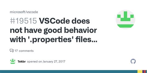 vscode does not have good behavior with properties files when using