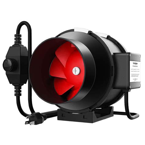 Vivosun 6 Inch 390 Cfm Inline Duct Fan With Variable Speed Controller Hvac Blower For Ventilation