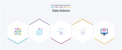 Data Science 25 Flat Icon Pack Including Computer Lab Time Analysis