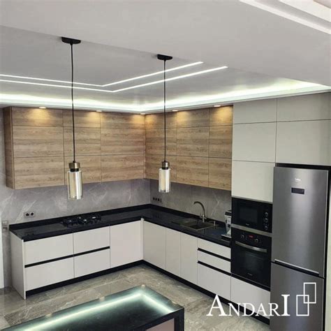 Угловая кухня до потолка с фасадами из пластика и ЛДСП цены и фото Купить угловую кухню в Минске