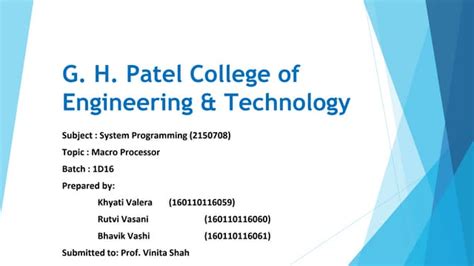 Macro Processor Pptx Programming Languages Computing
