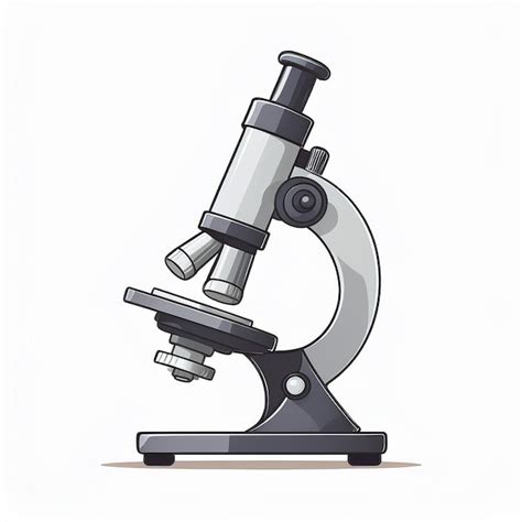 A Black And Silver Microscope With A Black Background Premium Ai