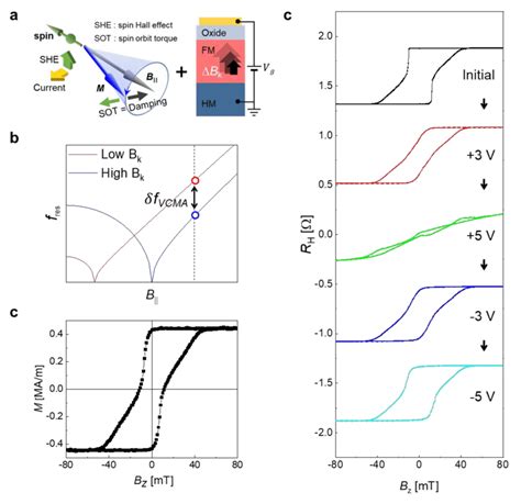 Voltage Controlled Perpendicular Magnetic Anisotropy A Schematic Download Scientific Diagram