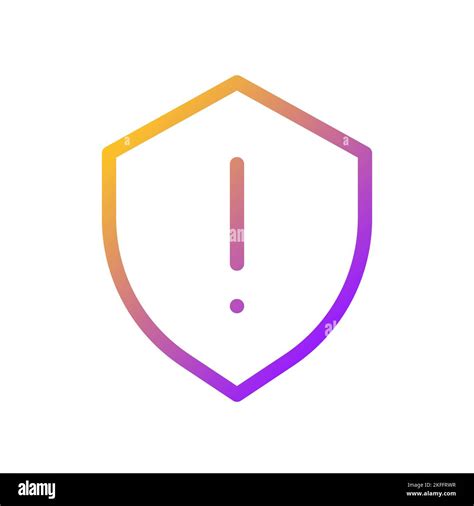 Security Hazard Pixel Perfect Gradient Linear Ui Icon Stock Vector