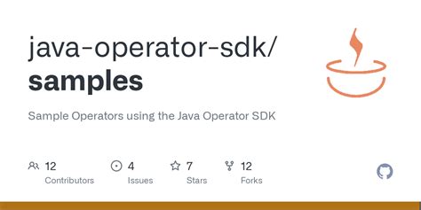 Github Java Operator Sdksamples Sample Operators Using The Java