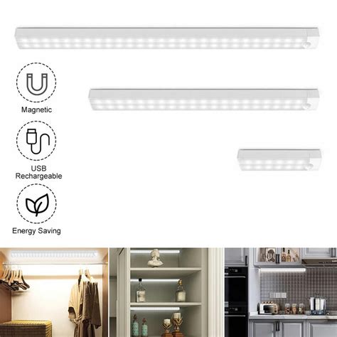 무선 Led 야간 조명 모션 센서 조명 캐비닛 아래 조명 침실 침대 옆 램프 충전식 복도 계단 조명 야간 조명