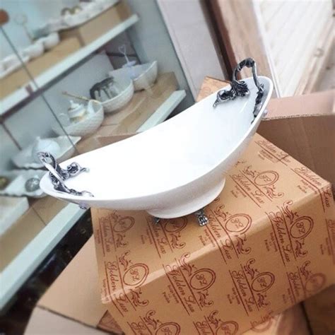 خرید و قیمت کشکول آجیل خوری تورین دسته و پایه پیوتر چینی نسترن ترب