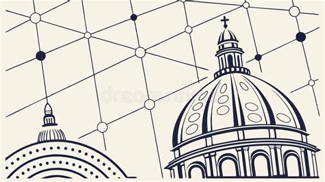 Dome Building Outline Architectural Icon For City And History Themes Vector Design Generative