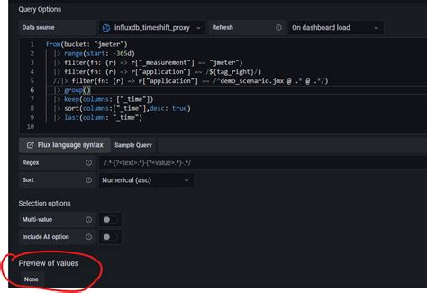 preview of values not showing in grafana influxdb grafana labs