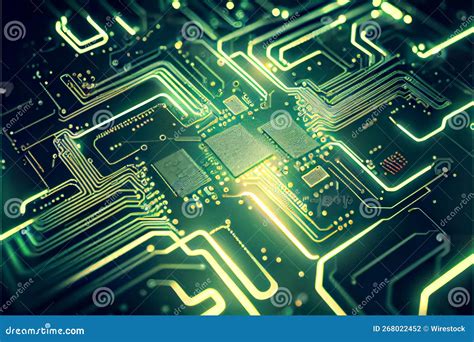Ai Generated Illustration Of Electronic Circuit Board Stock Illustration Illustration Of