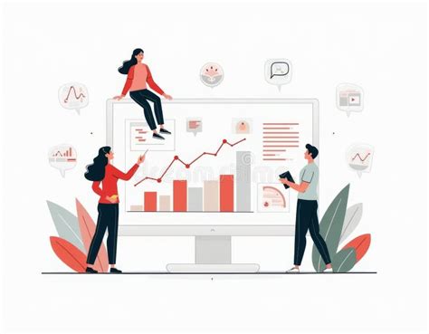 Collaborative Data Analytics Ai Generated Illustration Stock