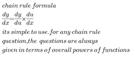 The Chain Rule Of Differentiation