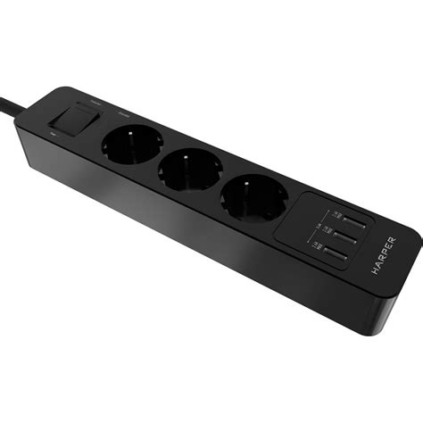 Удлинитель с USB зарядкой HARPER UCH-330 Black H00003009 - выгодная ...