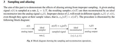 3 Sampling And Aliasing The Aim Of This Part Is To