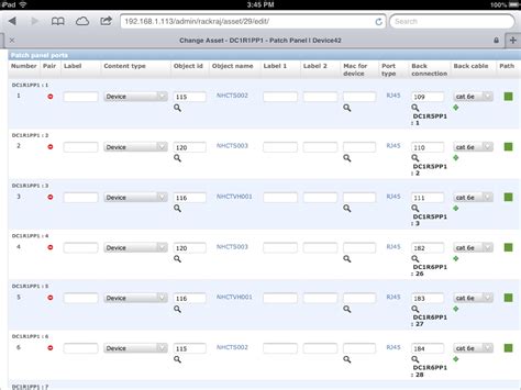 Web Based Patch Panel Cable Management Device42 Software