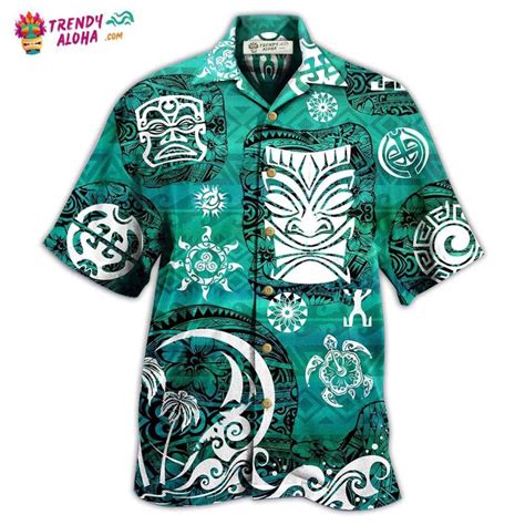 Tiki Hawaiian Shirt Trendy Aloha